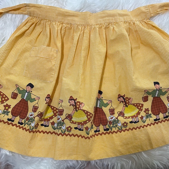 Kitchen | Vintage Half Apron 195s Orange Gingham Dutch | Poshmark